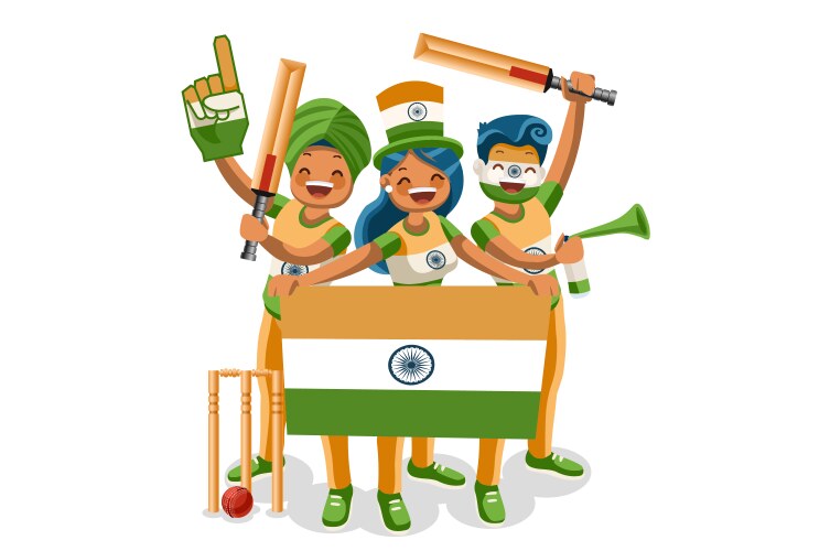 India cricket icon Royalty Free Vector Image - VectorStock