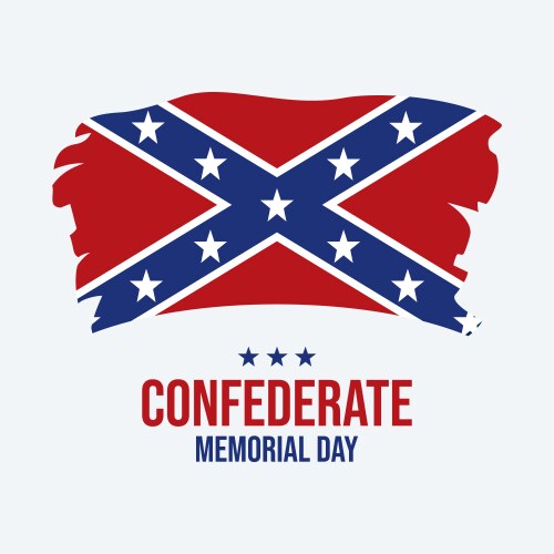 Confederate memorial day poster Royalty Free Vector Image