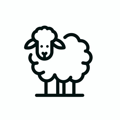Simple sheep doodle Royalty Free Vector Image - VectorStock