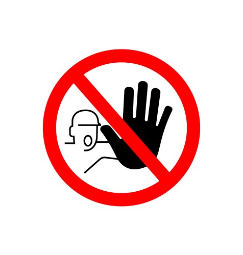 No entry or do not enter traffic sign Royalty Free Vector
