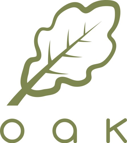 Oak leaf design template Royalty Free Vector Image