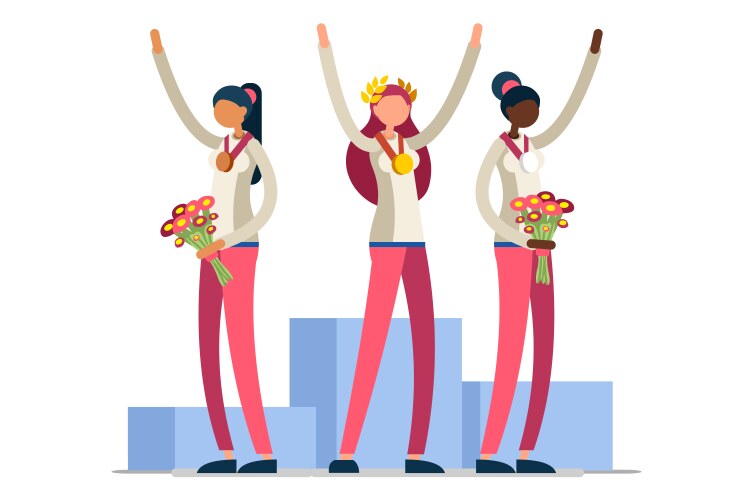 Athletes Podium Win Vector Images (over 730)