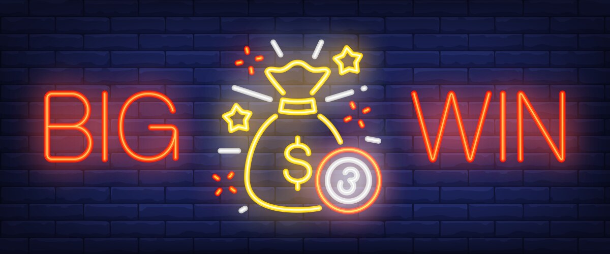 Big win banner background for lottery or casino Vector Image