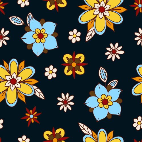 Seamless pattern with little flowers Royalty Free Vector