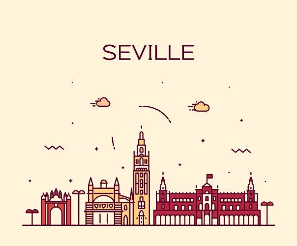 Seville rubber stamp Royalty Free Vector Image