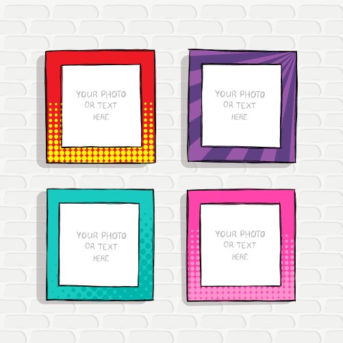 Cartoon Photo Frames & Borders Royalty Free Vector Image