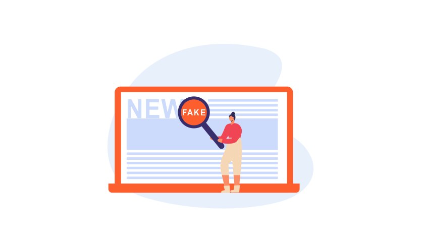 Fake news metaphors mass media propaganda Vector Image