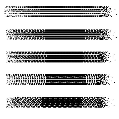 Off road tire track trail print texture Royalty Free Vector