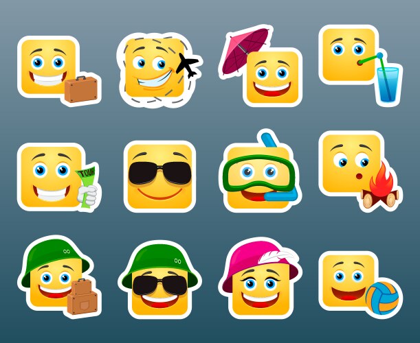 Various smileys 4 Royalty Free Vector Image - VectorStock