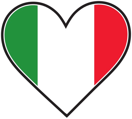 Italian flag symbol frame Royalty Free Vector Image