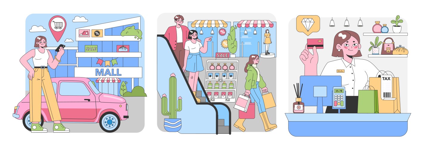 Sustainable fashion flat Royalty Free Vector Image