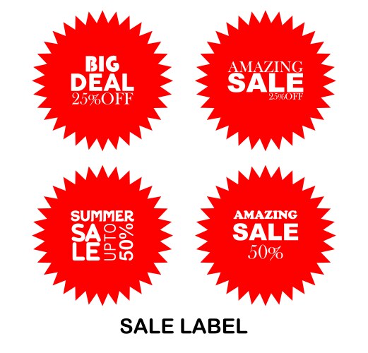 Discount and offer label Royalty Free Vector Image