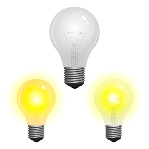 Realistic modern light bulb Royalty Free Vector Image
