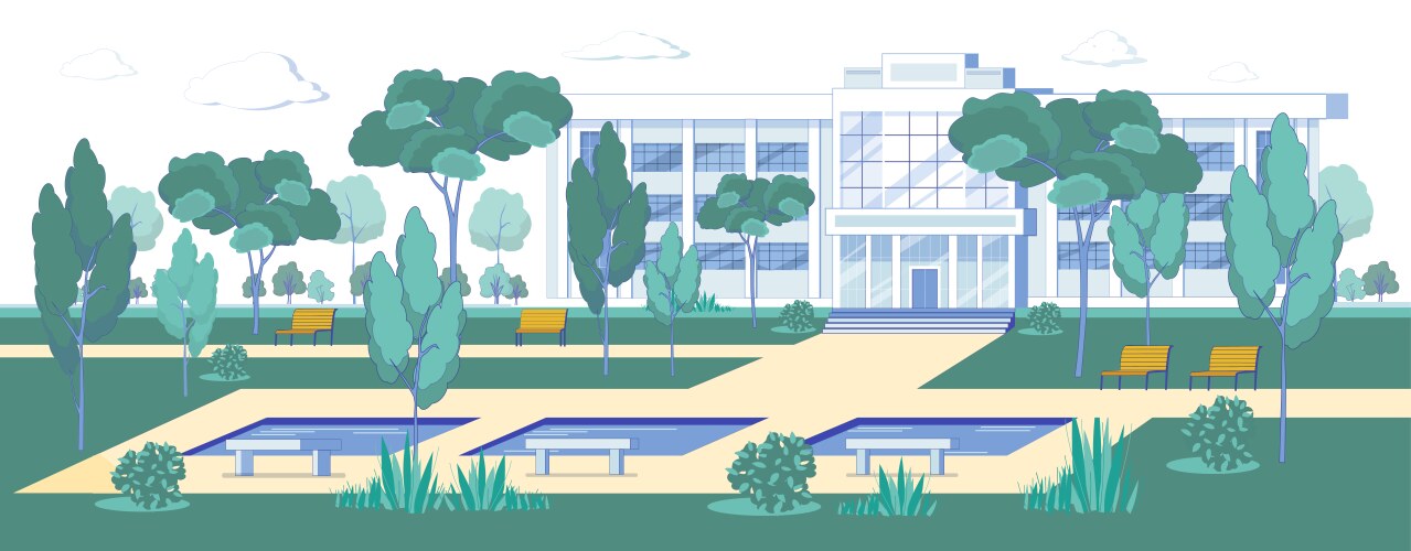 Building university science college campus Vector Image