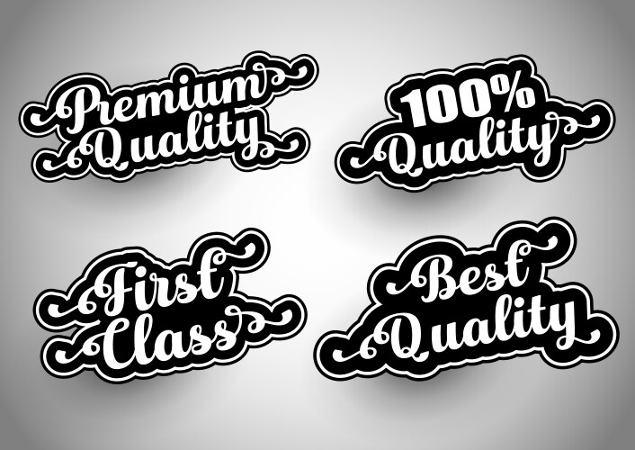 Super quality sticker badges Royalty Free Vector Image