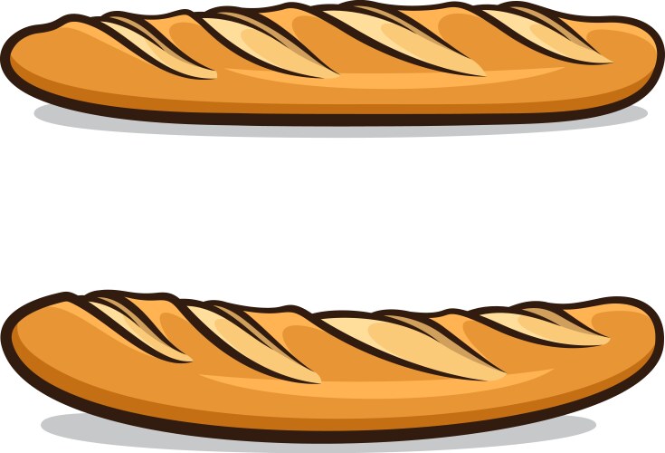 Baguette cartoon Royalty Free Vector Image - VectorStock