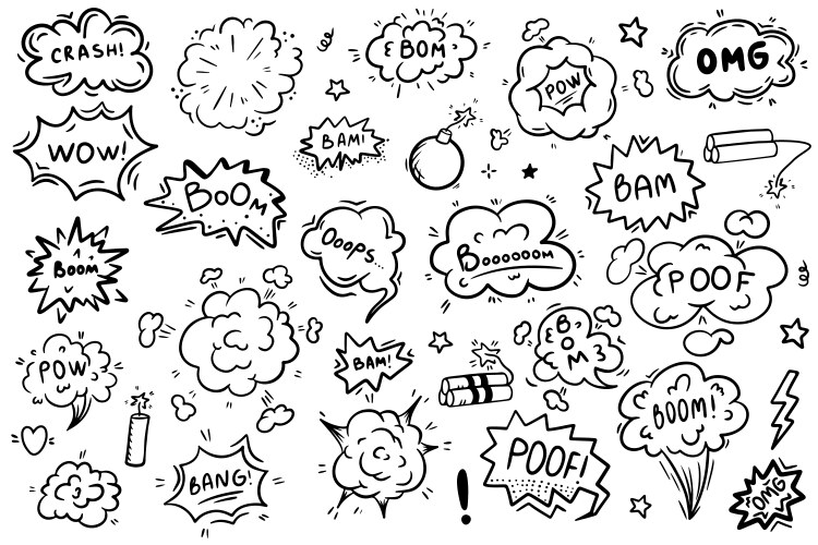Pow Line Drawing Vector Images (over 550)