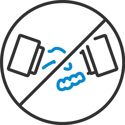 No food allowed sign keeping area clean Royalty Free Vector