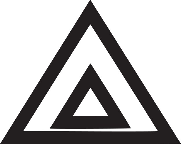 Triangle - black and white isolated icon Vector Image