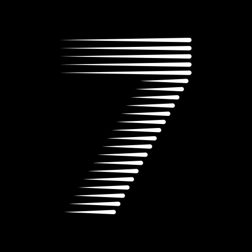 7 number lines logo icon Royalty Free Vector Image