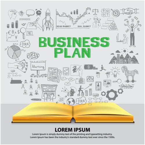 Business plan background Royalty Free Vector Image