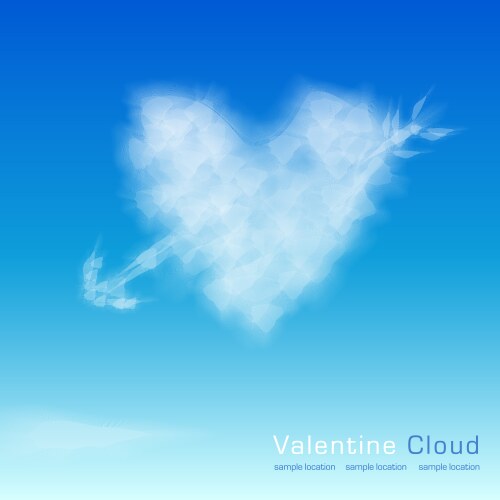 Valentine cloud Royalty Free Vector Image - VectorStock