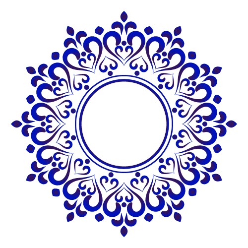 Blue and white round design Royalty Free Vector Image