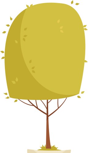 Tree on white background Royalty Free Vector Image