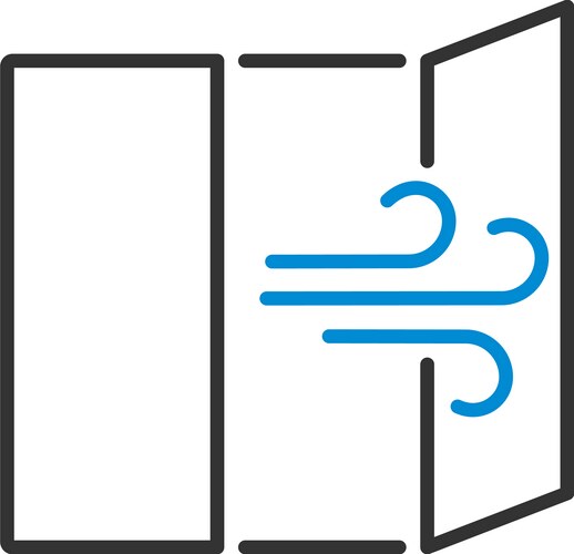 Heat recovery ventilation hrv color icon Vector Image