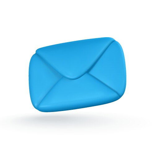 3d realistic mail envelope icon incoming Vector Image