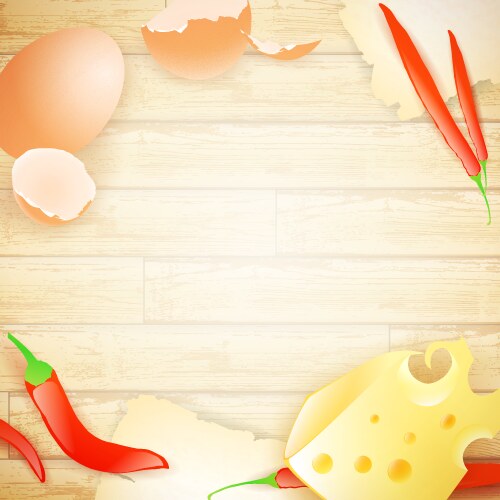 Realistic food colorful template Royalty Free Vector Image