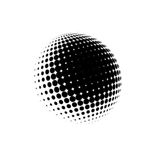 3d pixel sphere Royalty Free Vector Image - VectorStock