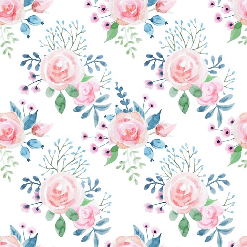 Spring flowers set watercolor Royalty Free Vector Image