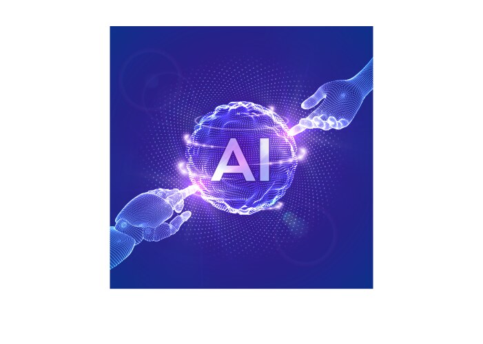 Machine learning ai artificial intelligence data Vector Image