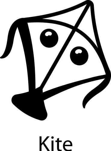 Kite Black and White Vector Images (over 8,900)