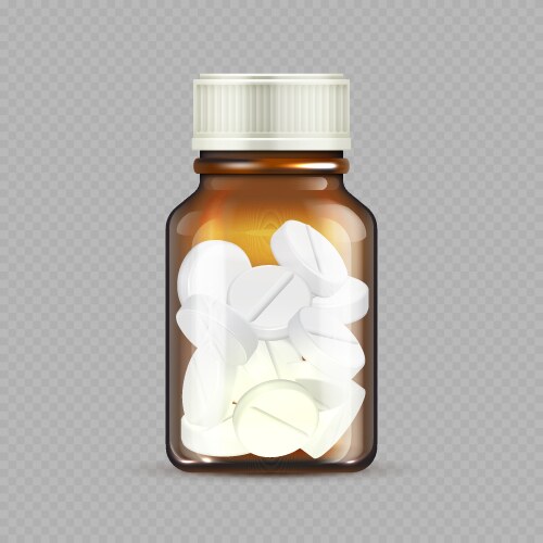Glass bottle on transparent background Royalty Free Vector