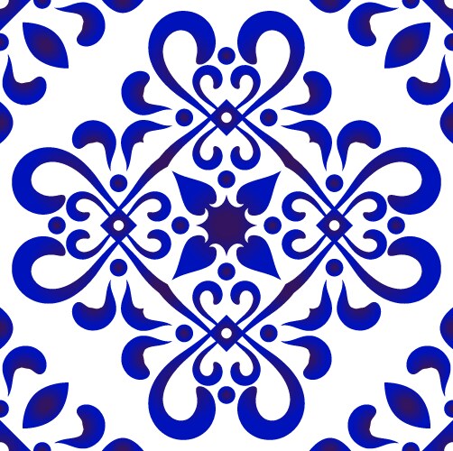Decorative tile design Royalty Free Vector Image