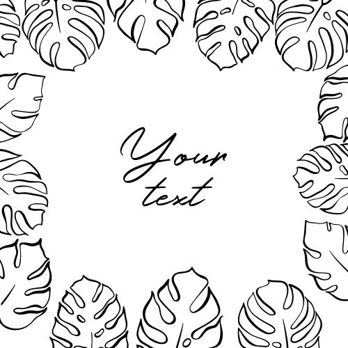 Monstera Outline Vector Images (over 3,400)