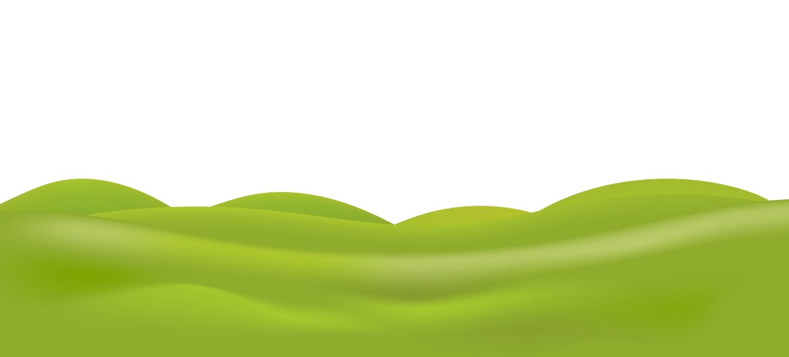 3d realistic cartoon green hills isolated Vector Image