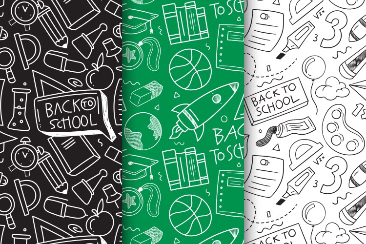 Children back to school with parents – Royalty-Free Vector | VectorStock