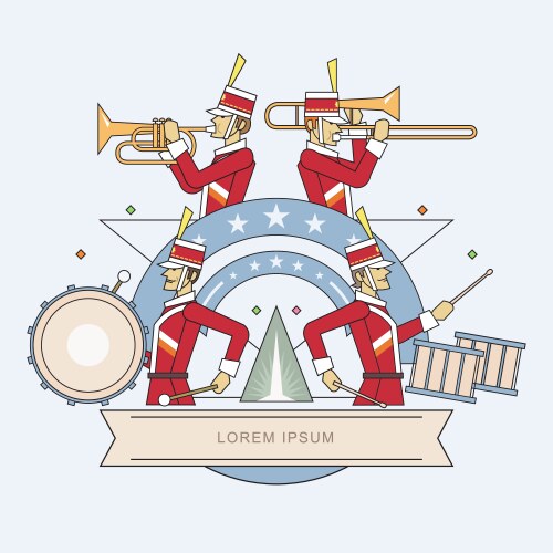 Boy marching band Royalty Free Vector Image - VectorStock