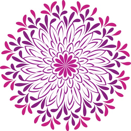 Elegant simple mandala line drawing for print Vector Image