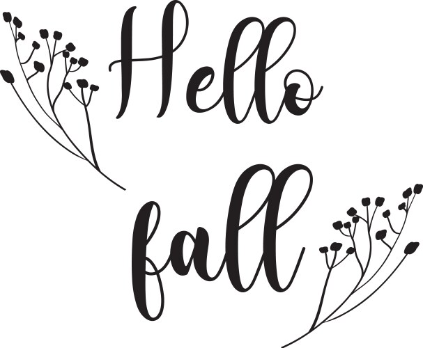 Hello fall maple leaves Royalty Free Vector Image