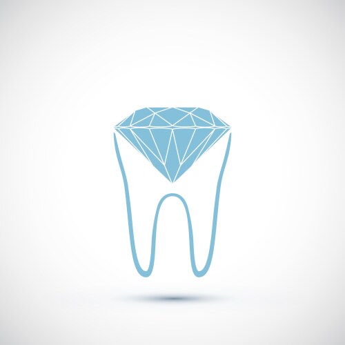 Sticker blue diamond Royalty Free Vector Image