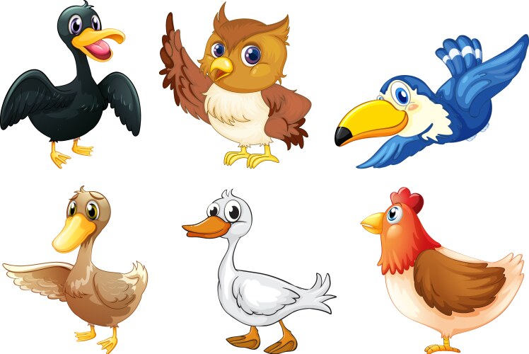 Winter birds Royalty Free Vector Image - VectorStock