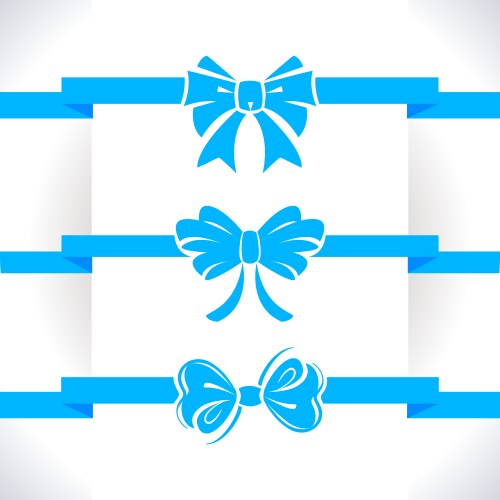 Collection of vintage labels ribbons and bows Vector Image