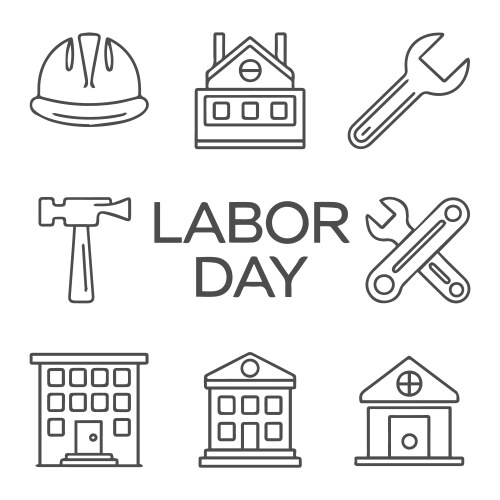 Labor day elements Royalty Free Vector Image - VectorStock