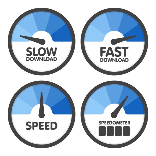 Opposite words fast and slow Royalty Free Vector Image