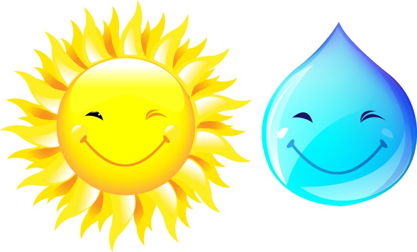 Smiling sun Royalty Free Vector Image - VectorStock