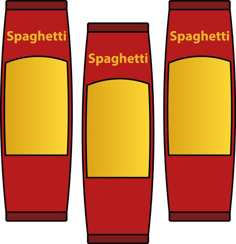 Spaghetti package icon Royalty Free Vector Image